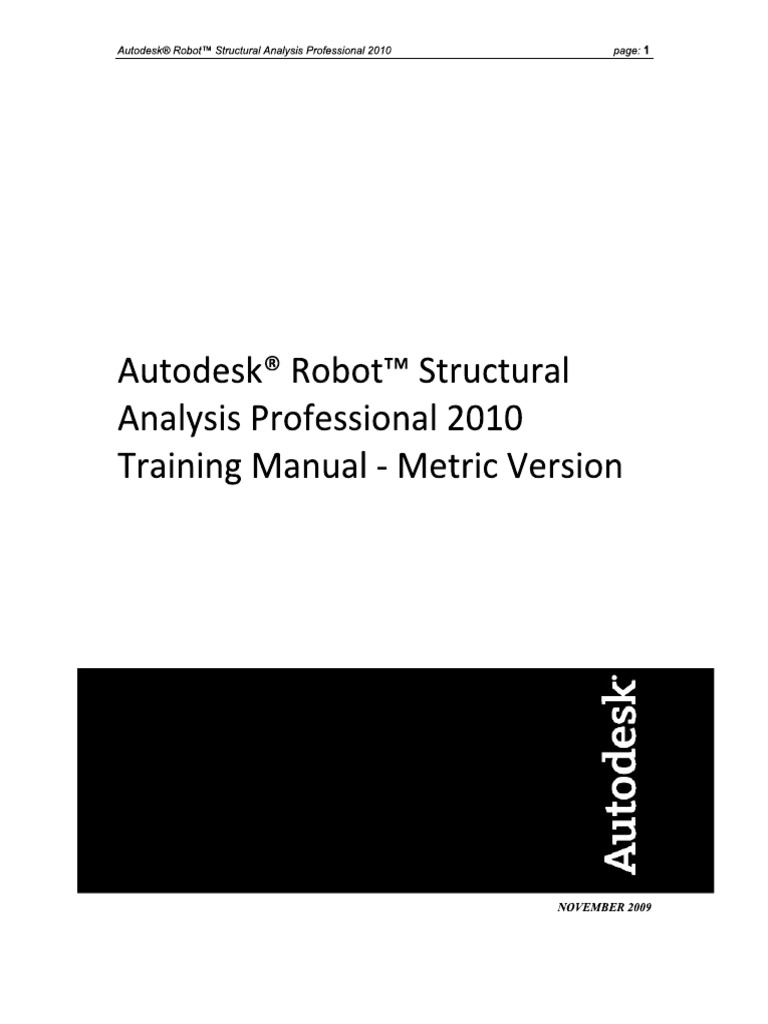 Autodesk Robot Training Manual | PDF