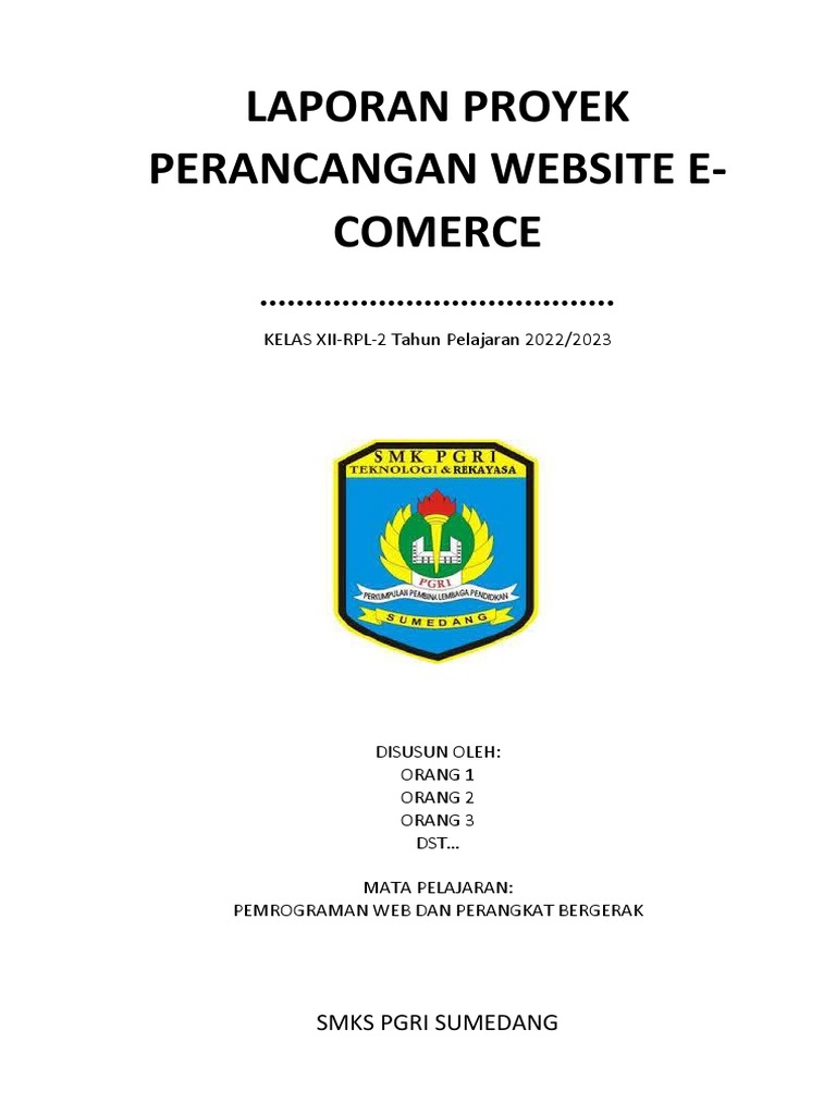 Laporan Projek Website e Kelas Xii | PDF