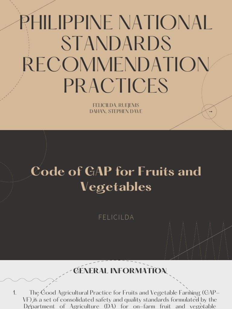 Philippine National Standards Recommended Practices - Felicilda and ...