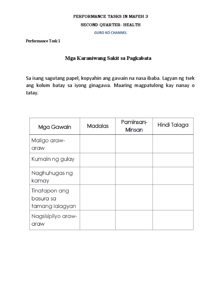 G3 PT Q3 Mapeh | PDF