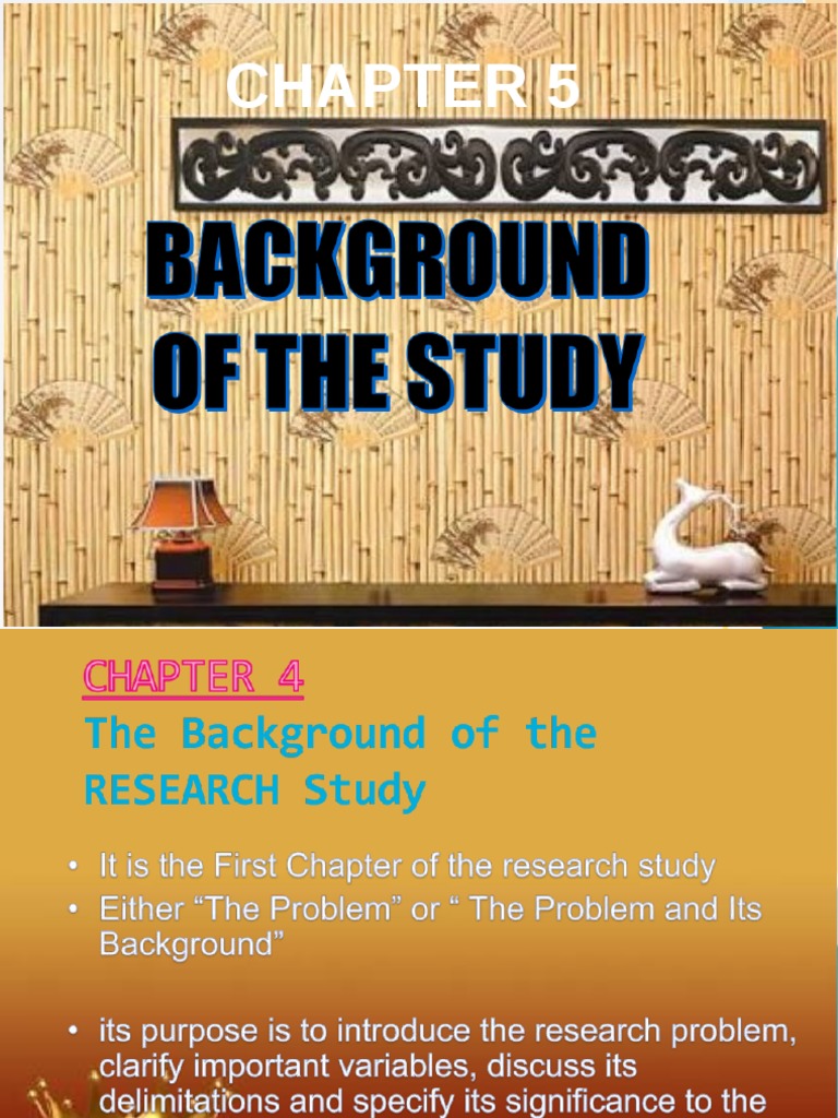 The Background of The Study | PDF | Academic Discipline Interactions ...