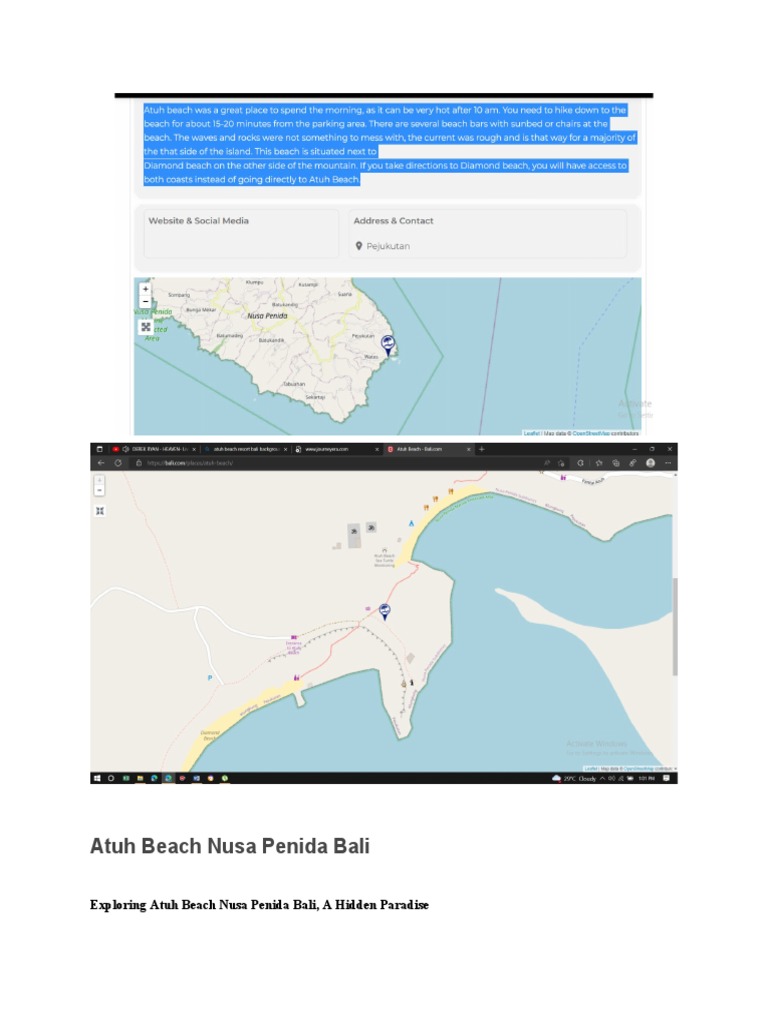 Atuh Beach Nusa Penida Bali | PDF | Bali | Physical Geography
