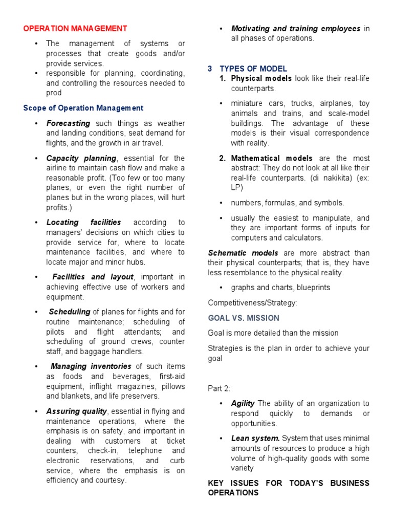 Operation Management | PDF | Linear Programming | Mathematical Optimization