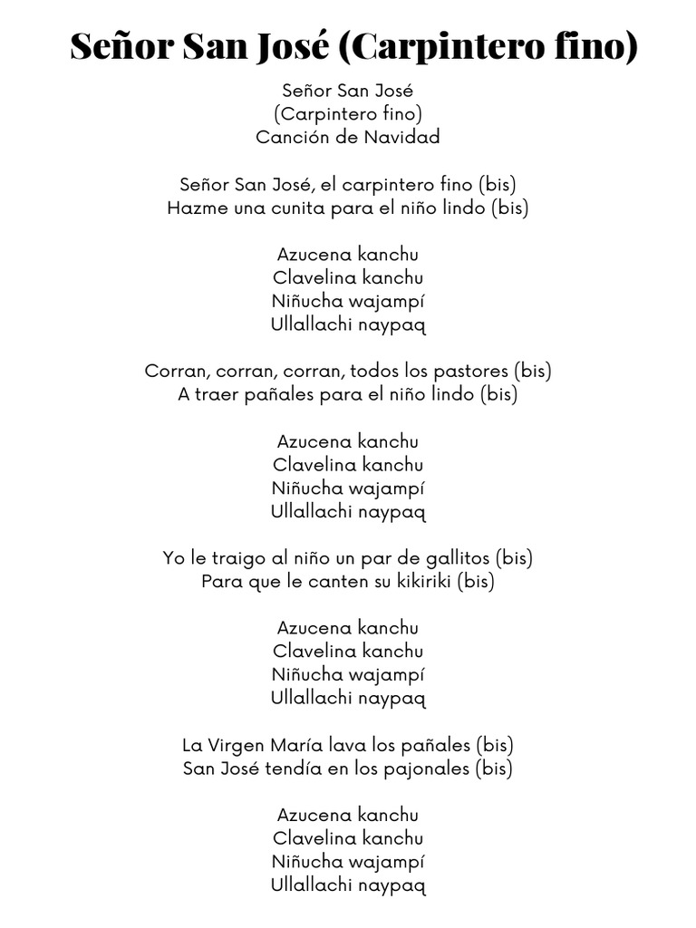 Señor San José (Carpintero Fino) | PDF