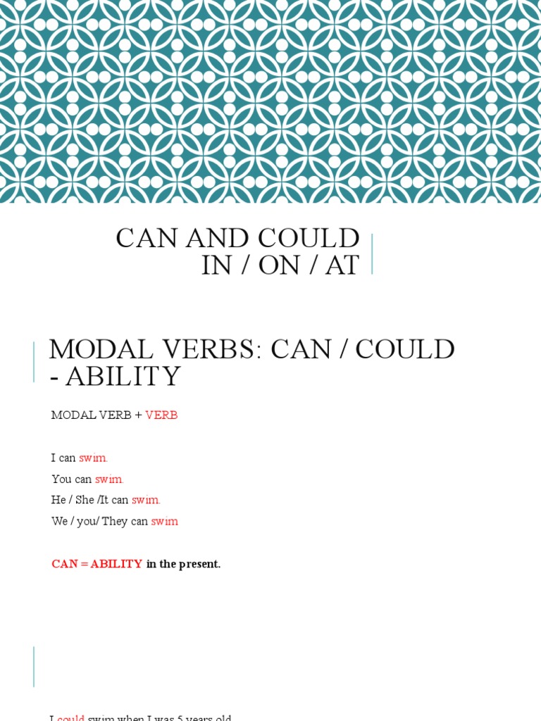Can and Could | PDF