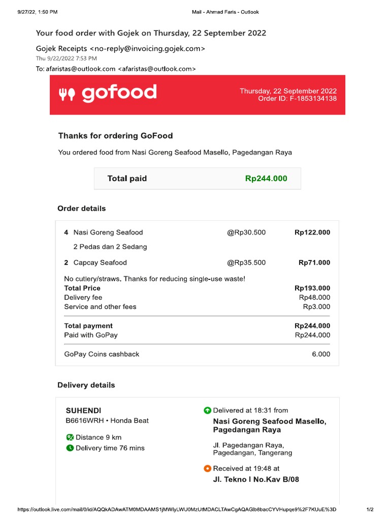 Gofood 22092022 | PDF