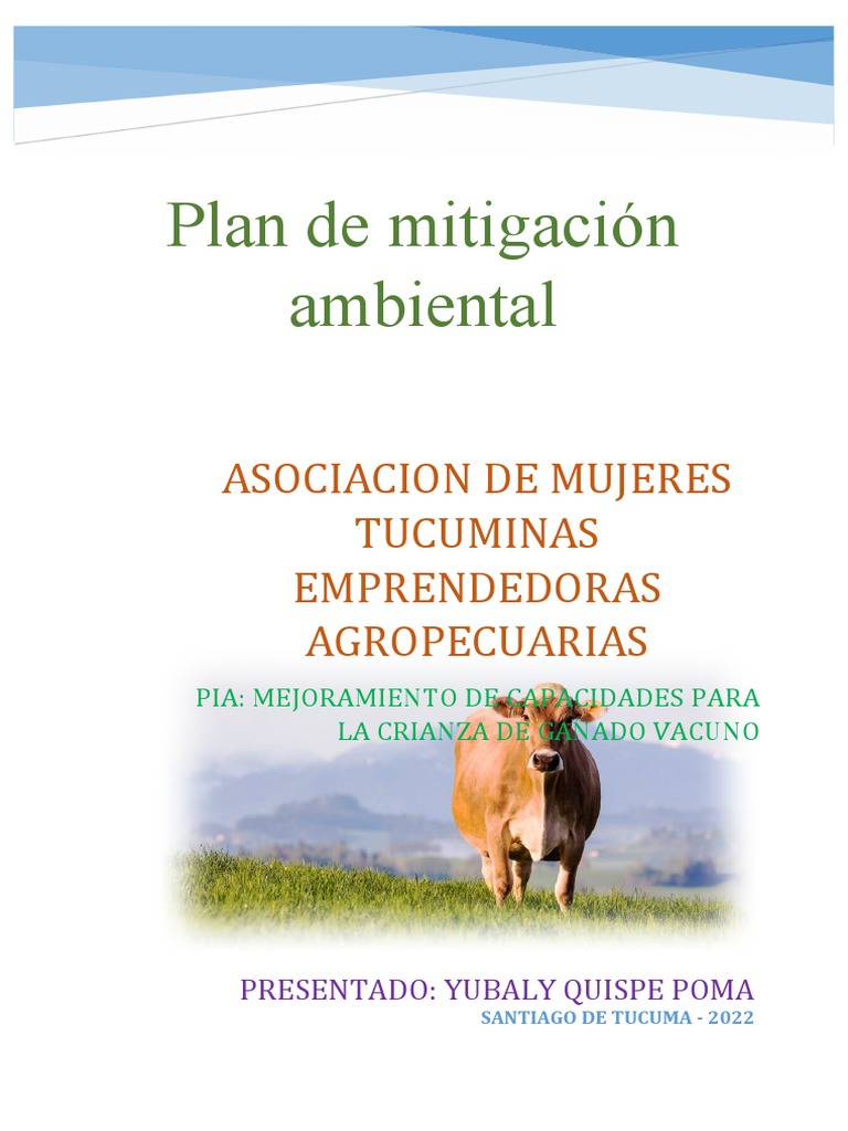 Plan de Mitigación Ambiental | PDF | Residuos | Entorno natural