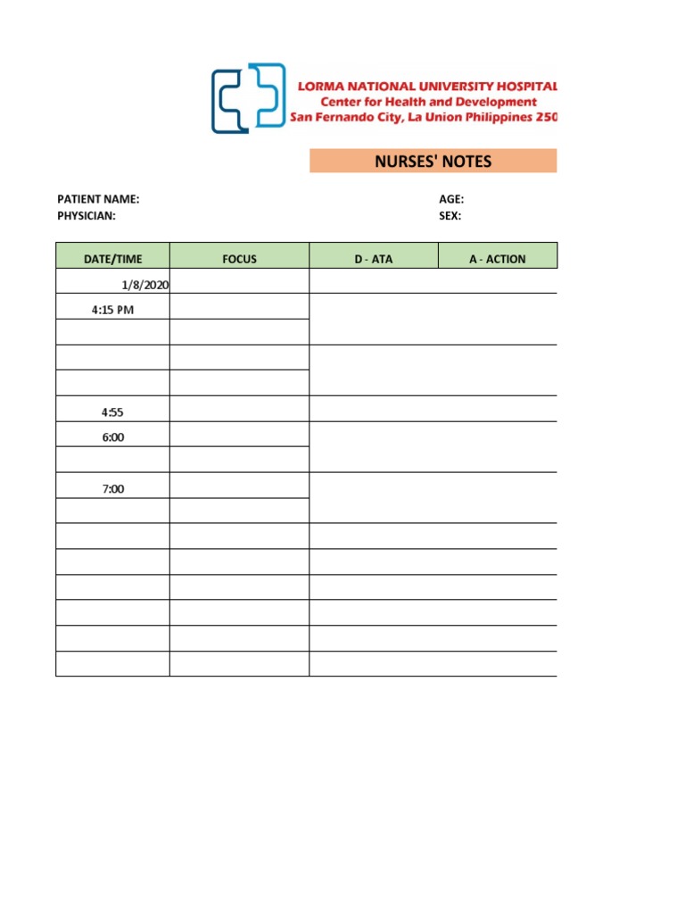 Rle Hospital Forms LC Con Templates Students | PDF | Nursing | Health Care