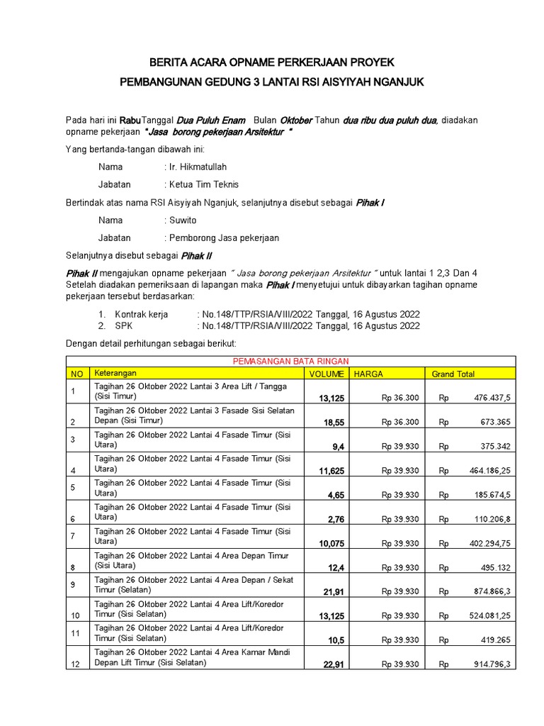 Ba Opname Perk Arsitektur 10 | PDF