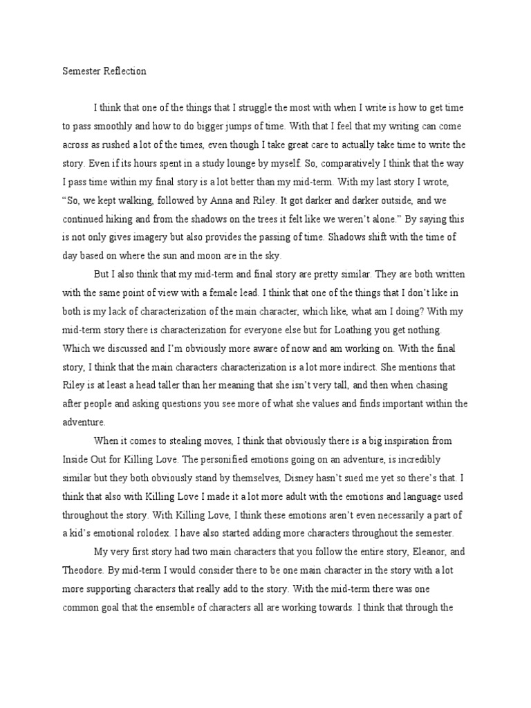 Semester Reflection | PDF