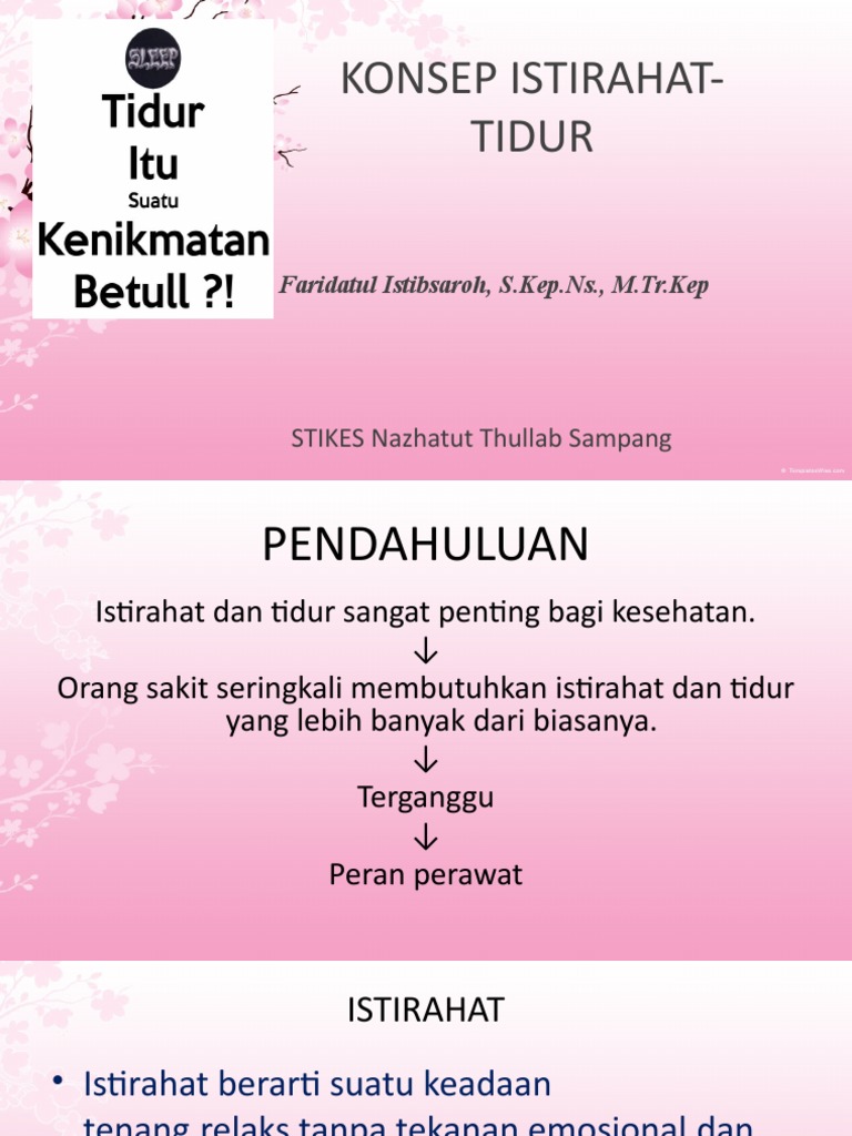 Konsep Istirahat-Tidur | PDF