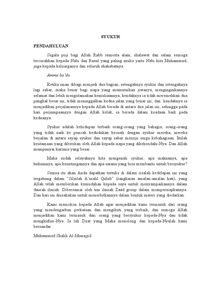 SYUKUR HATI, LISAN DAN BADAN | PDF