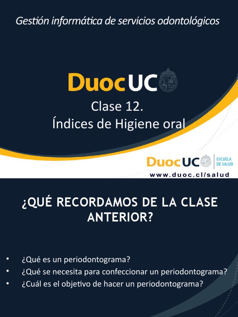 2.1.6.PPT12 Indices de Higiene Oral | PDF | Higiene oral | Odontología