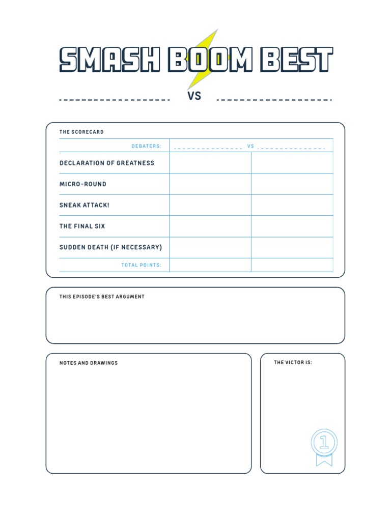 Smash Boom Best Score Card | PDF