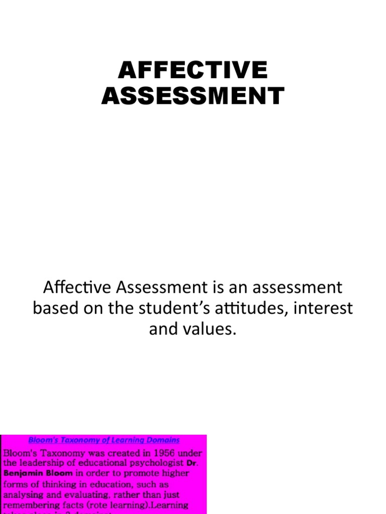 Affective Assessment | PDF