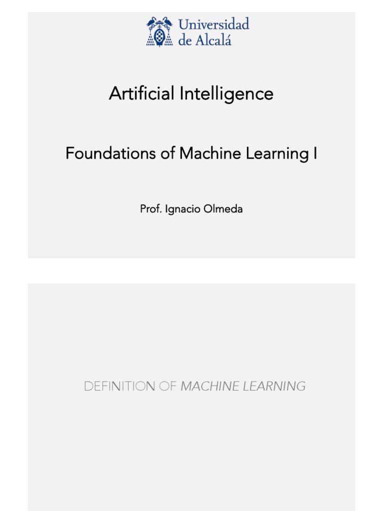 Ai - Foundations of Machine Learning I | Download Free PDF | Machine Learning | Statistics