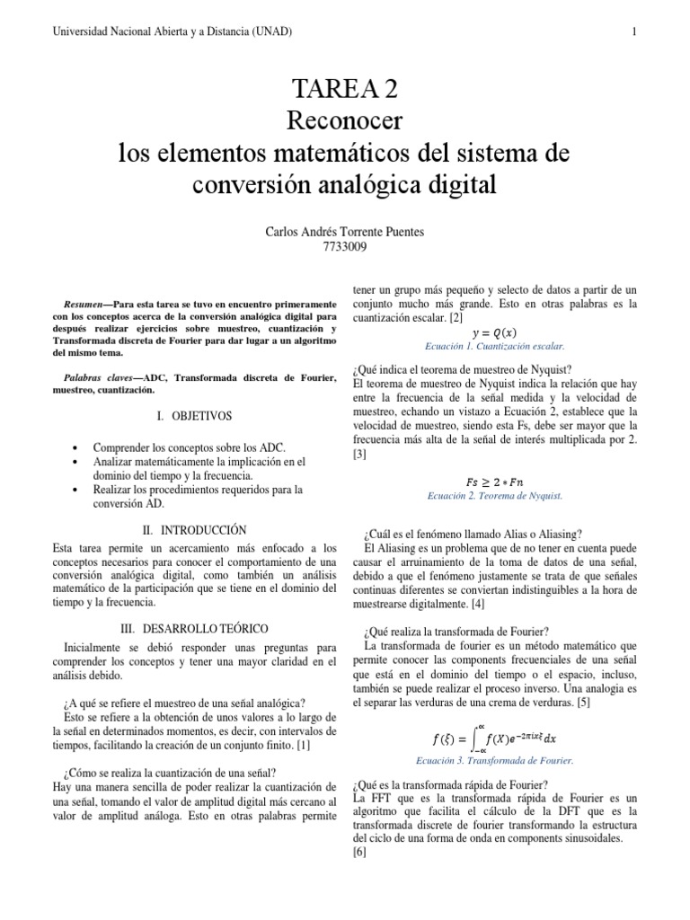 Carlos Torrente - 299004 - 35-Tarea 2 | PDF | Transformada rápida de Fourier | Telecomunicaciones