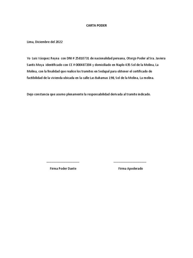 Carta Poder | PDF