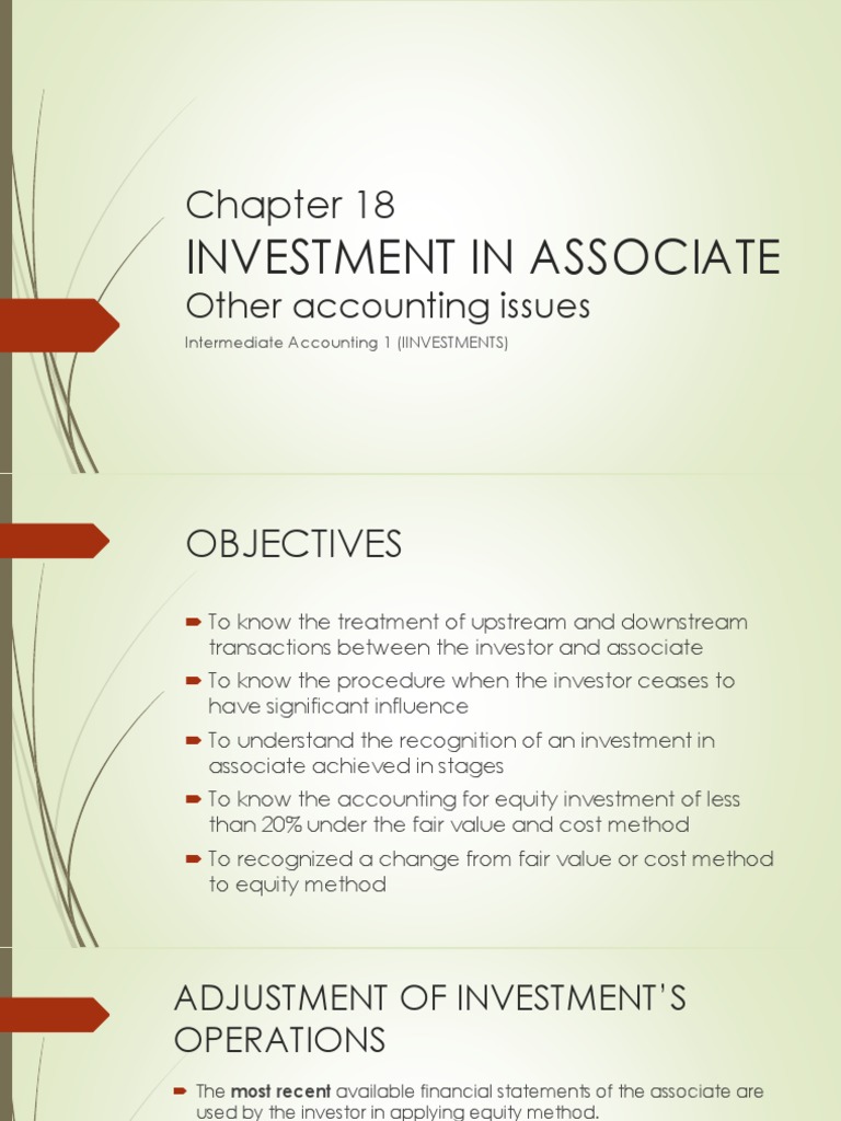 Chapter 18 Investment in Associate Other Accounting Issues PDF | PDF ...