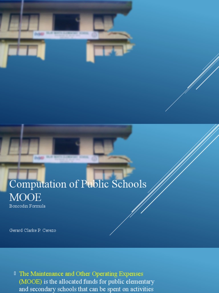 MOOE Presentation | PDF | Photocopier