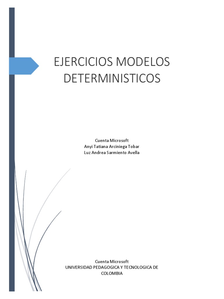 DETERMINISTICOS - Ejercicios | PDF | Nutrición | Dieta y nutrición