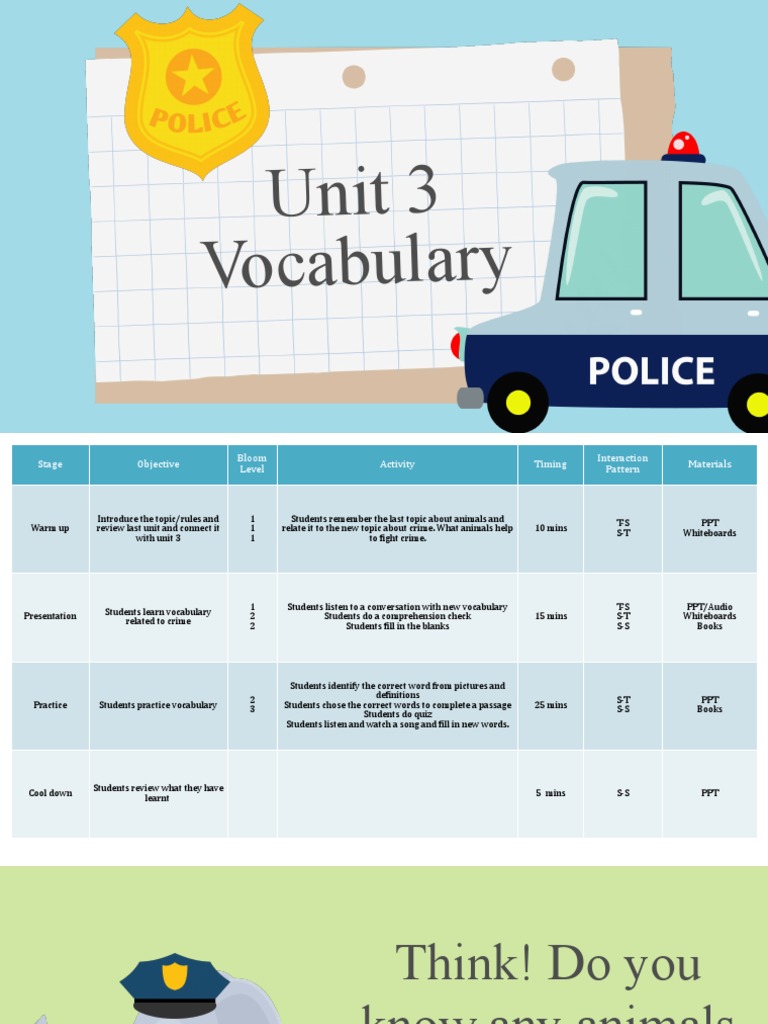 Unit 3 - Vocabulary | PDF | Detective | Vocabulary