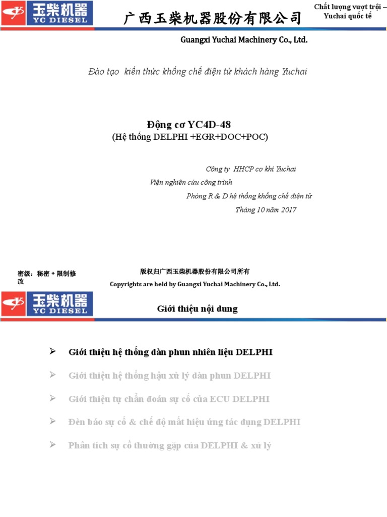 Dong Co Yc4d-48 (Egr+Doc+Poc) Delphi | PDF