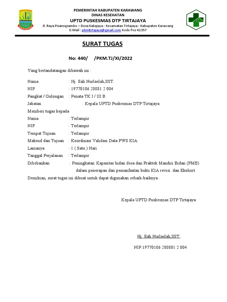 Surrat Tugas PWS | PDF
