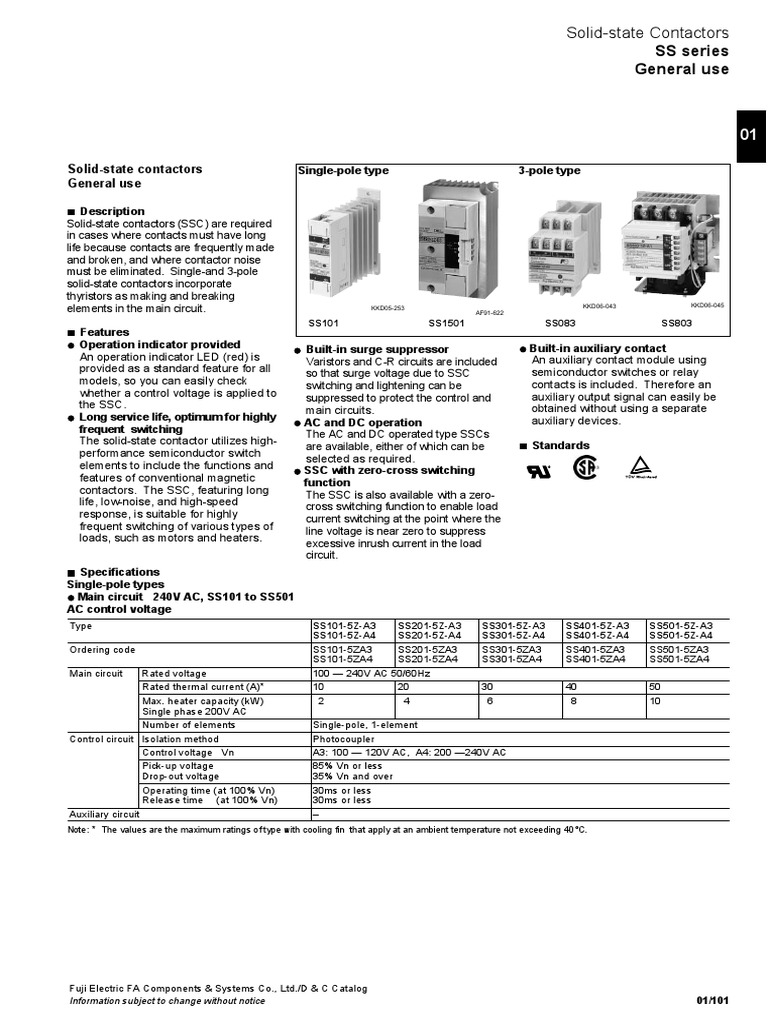 3-Phase Solid State Contactors Overview | PDF | Relay | Alternating Current