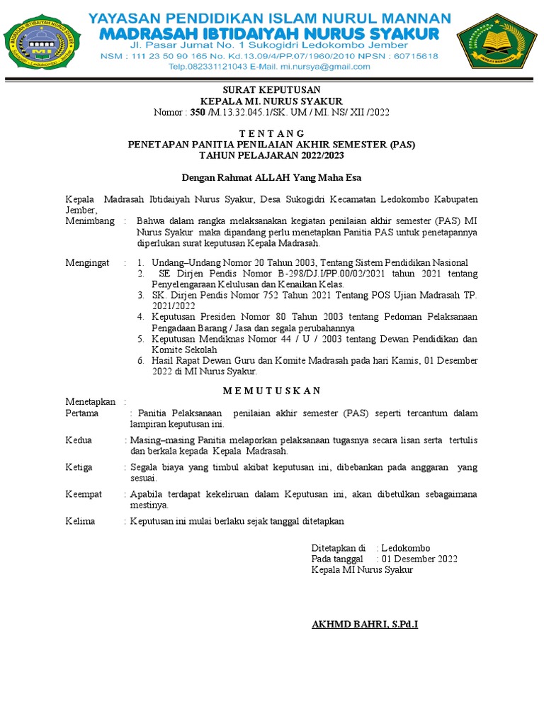 SK Panitia Uam Mi | PDF