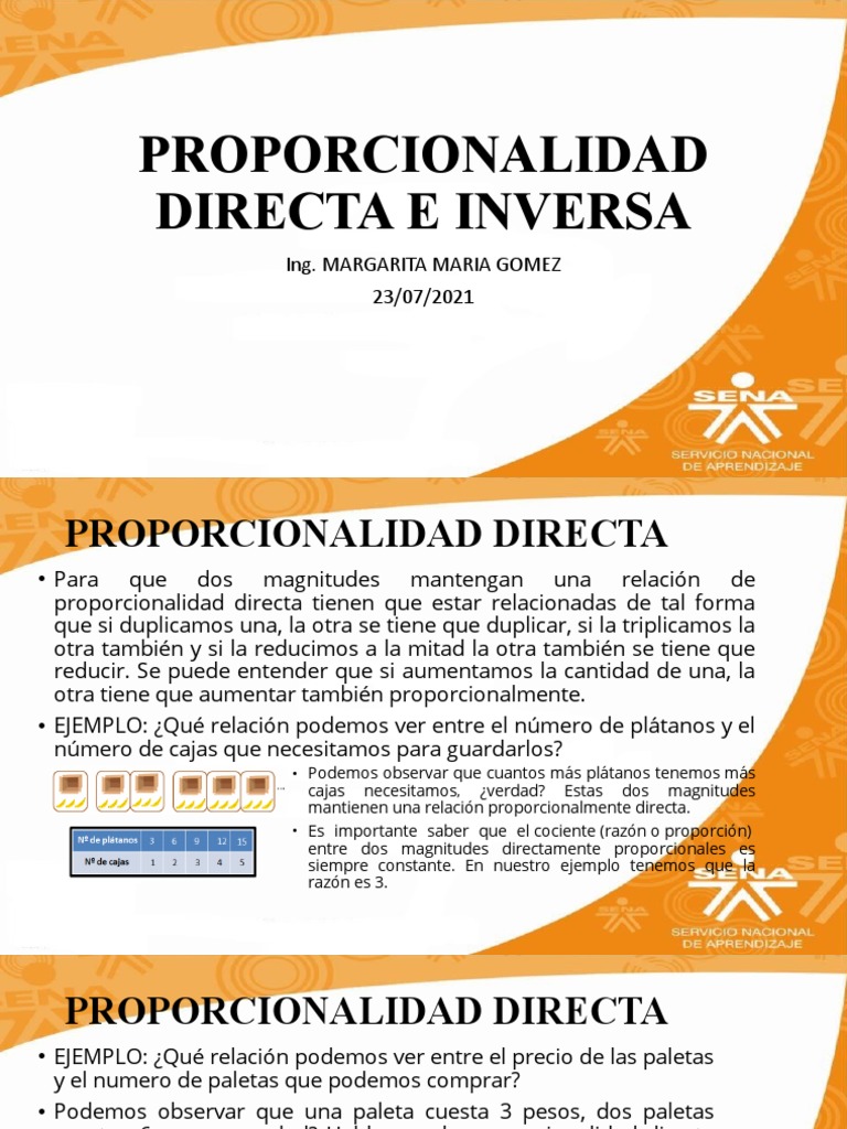 Proporcionalidad Directa e Inversa | PDF | Matemáticas