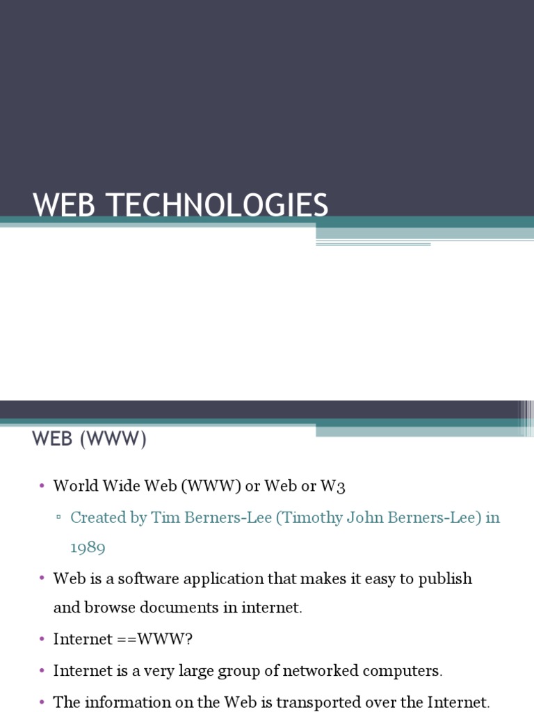 Unit Ii Introduction Html Pdf World Wide Web Internet And Web