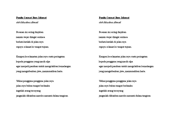 Pandu Cermat Jiwa Selamat Sajak Tahun 6 | PDF | Puisi