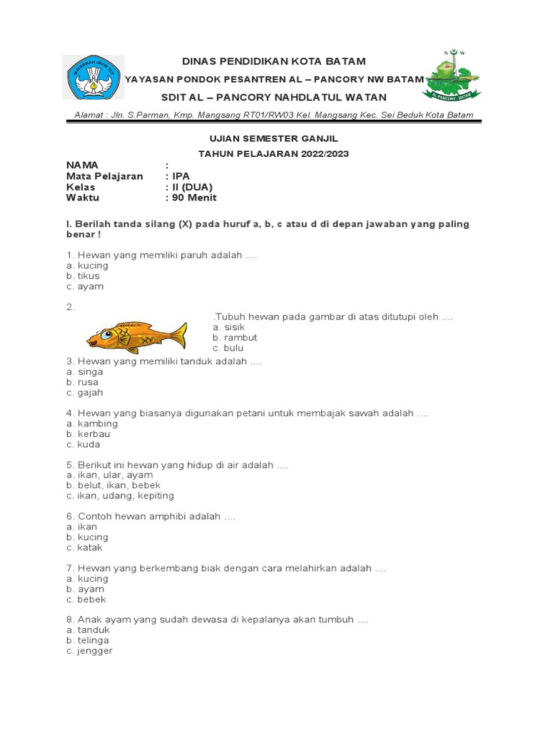 IPA Kelas 2 SD Semester 1 | PDF