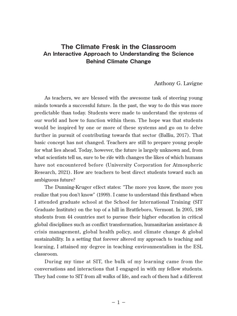 Climate Fresk: Engaging Students in Climate Education | PDF | Teachers ...