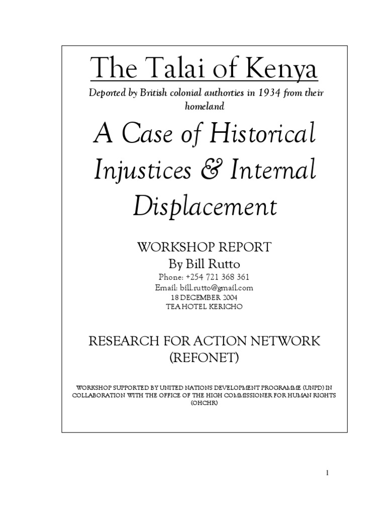 Talai Clan's Historical Injustices | PDF | International Labour ...