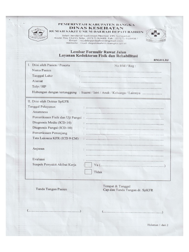 Lembar Form Rawat Jalan 1 | PDF