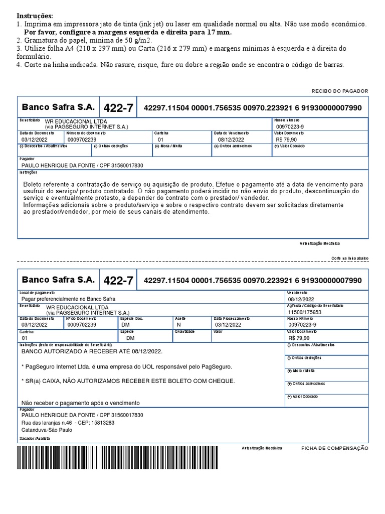 Boleto PDF | PDF