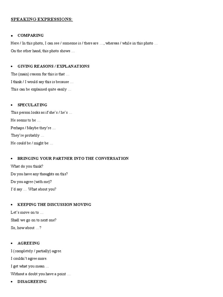 Speaking Expressions | PDF | Self-Improvement | Language Arts & Discipline