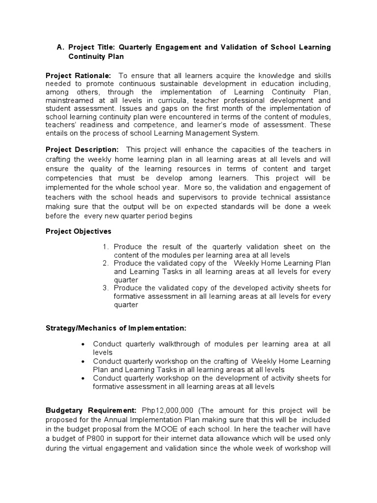 Project Proposal | PDF | Educational Assessment | Learning
