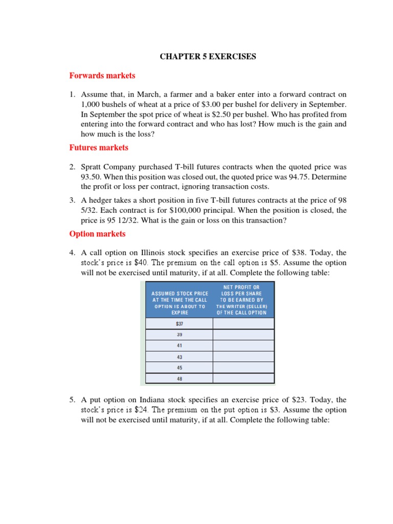 Chapter 5 Exercises | PDF | Swap (Finance) | Option (Finance) Chapter 5 Exercises | PDF | Swap (Finance) | Option (Finance)