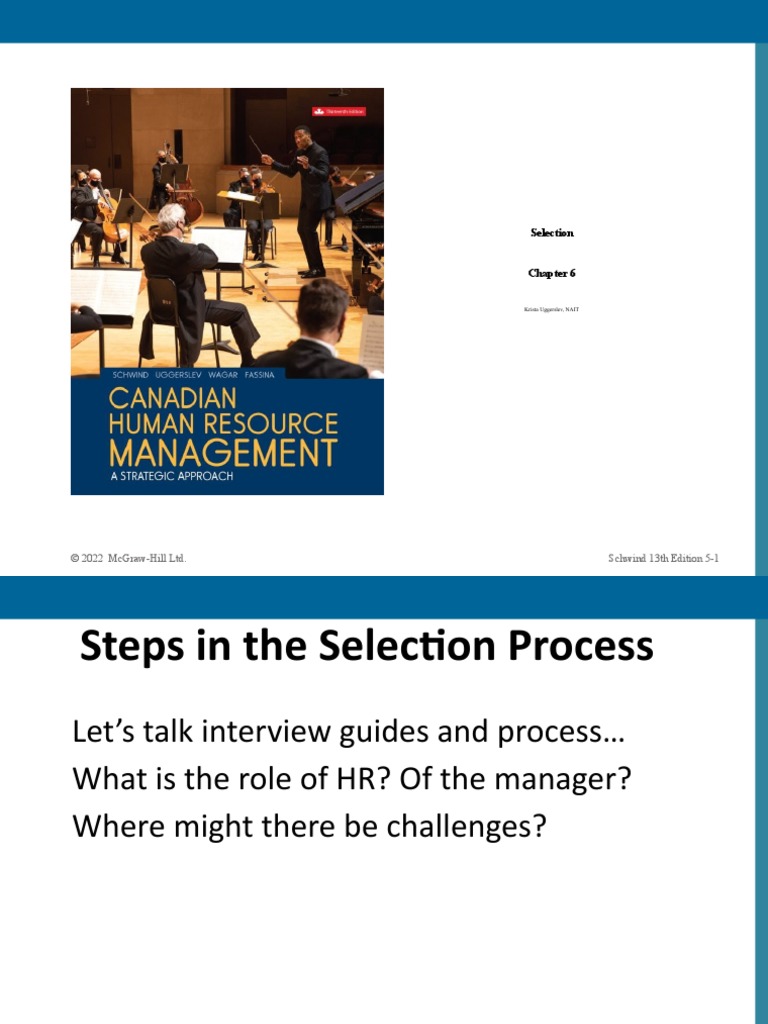 Bus 453 Chap 6 and 7 Selection and TD | PDF | Employment | Behavioural ...