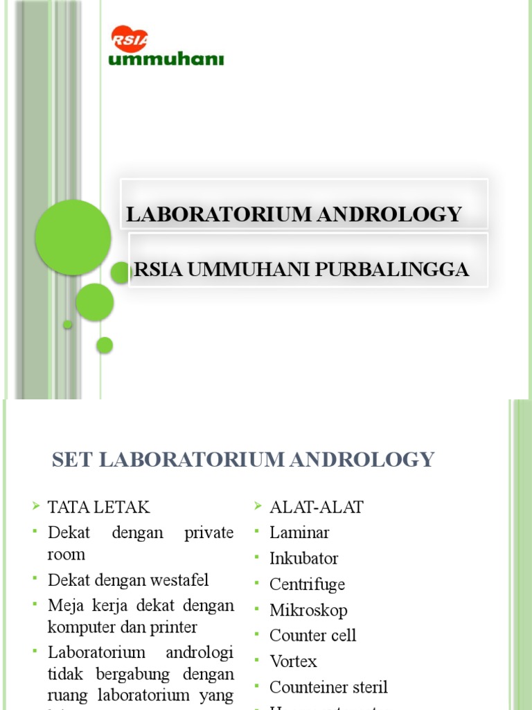 Laboratorium Andrologi RSIA: Analisa dan Preparasi Sperma | PDF