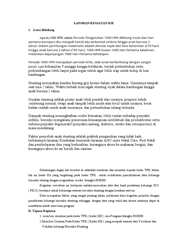 Laporan Kegiatan Verval | PDF