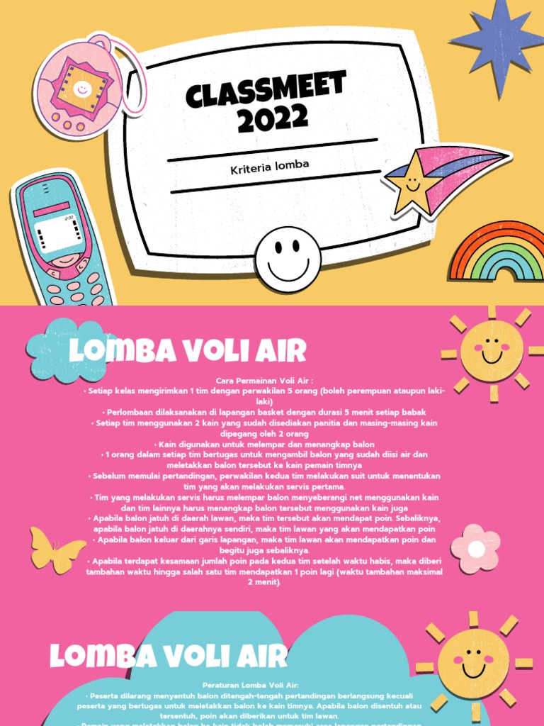 Panduan Lomba Classmeet 2022 | PDF