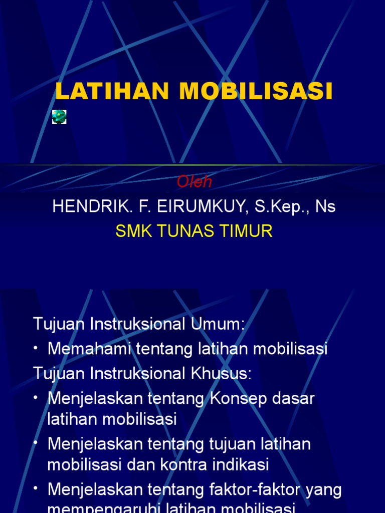 Panduan Latihan Mobilisasi Pasien | PDF