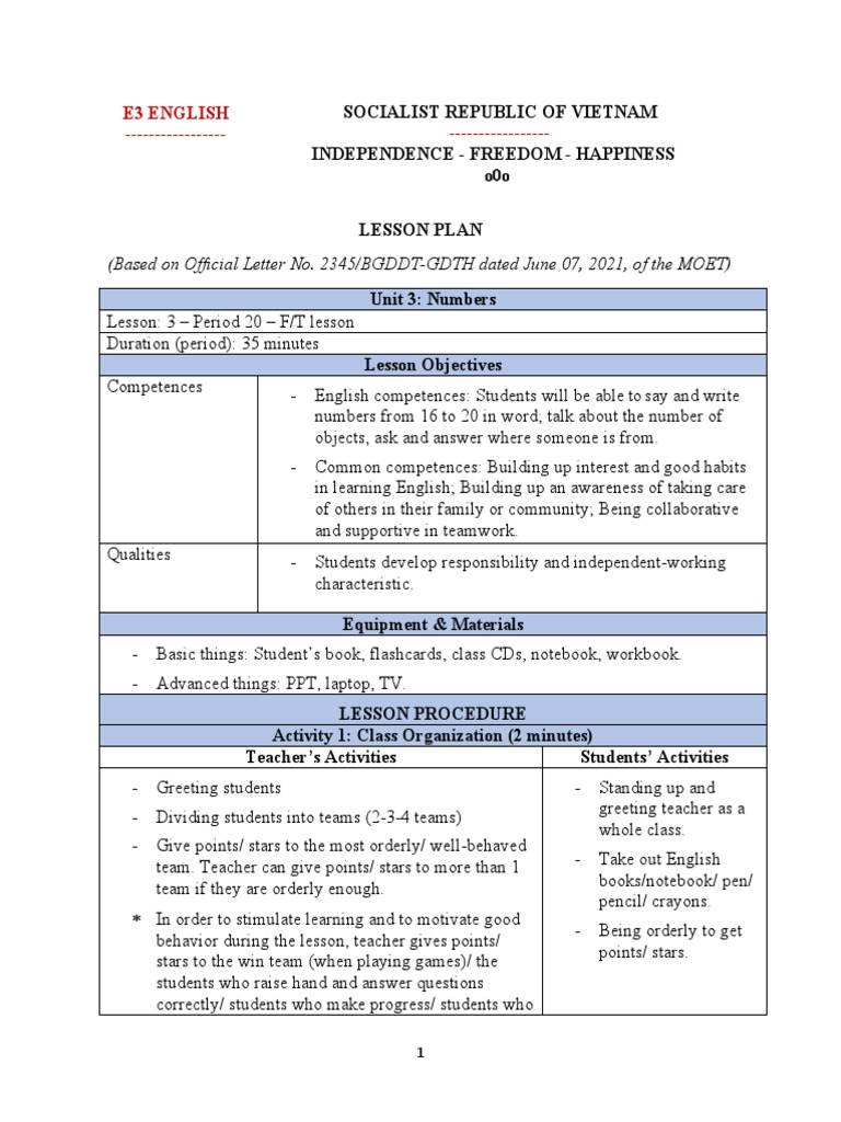 G2 - Unit 3 - Lesson 3 - Period 20 | PDF | Learning | Cognitive Science