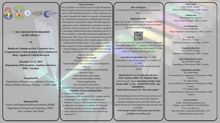 A 7 Day High End Workshop On Hands On Training In Flow Cytometry For A