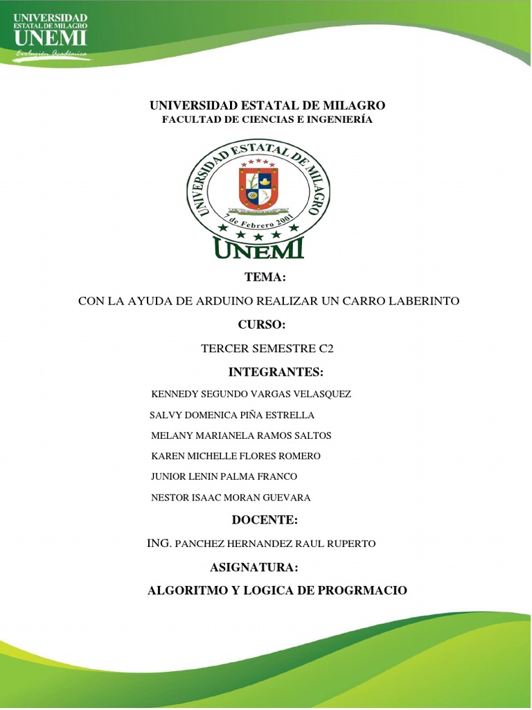 Carro Laberinto con Arduino: Proyecto C2 | PDF