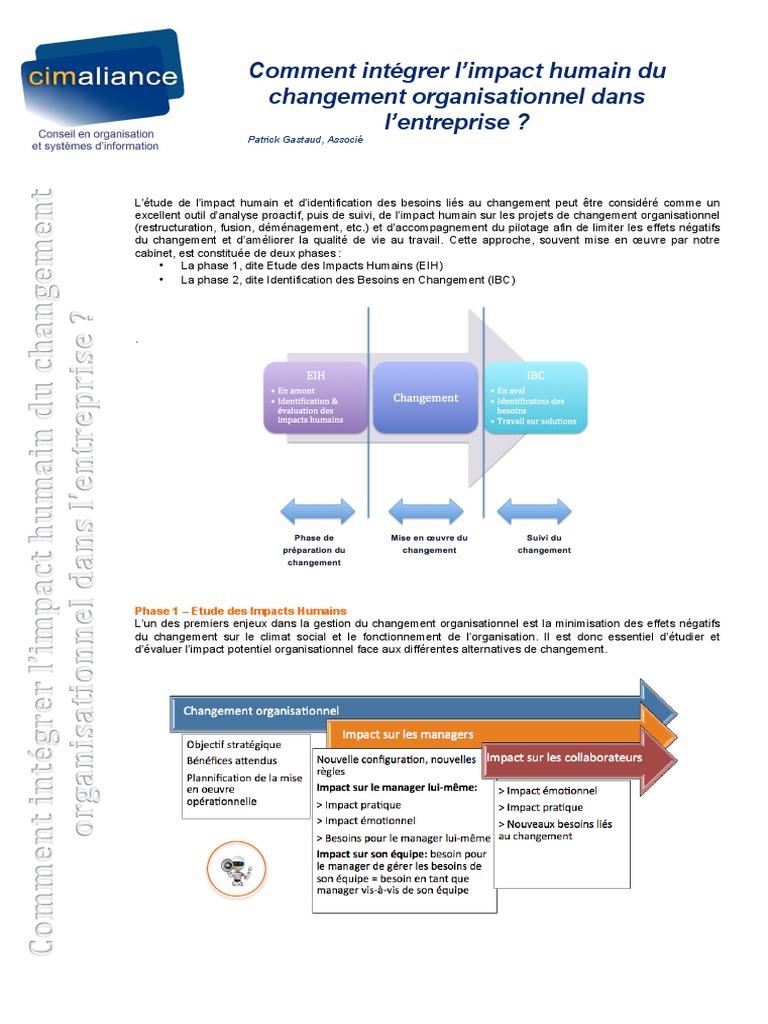 Comment Intégrer Limpact Humain Du Changement Organisationnel Dans Lentreprise | PDF | Émotions